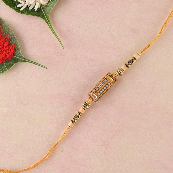 Send Diamond on Wooden Rakhi to Romania Online