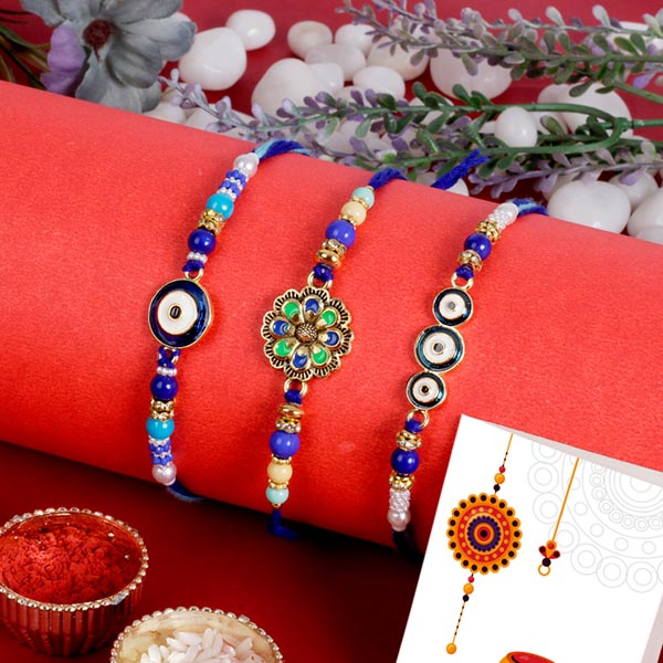 Send Three Beautiful Rakhi Set Online