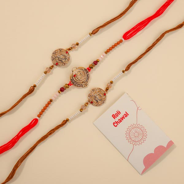 Send Set Of 3 Punjabi Style Rakhi Online
