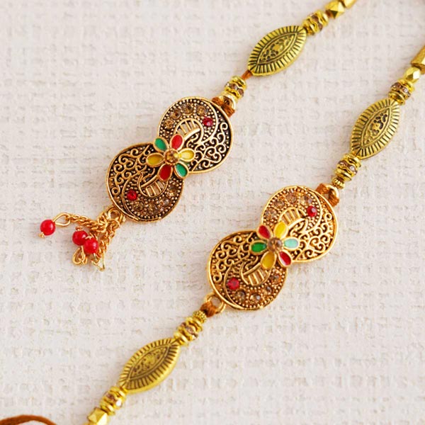 Send Eye-catchy Lumba Rakhi set Online