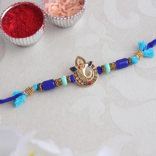 Send Blue Ganesha Rakhi Online