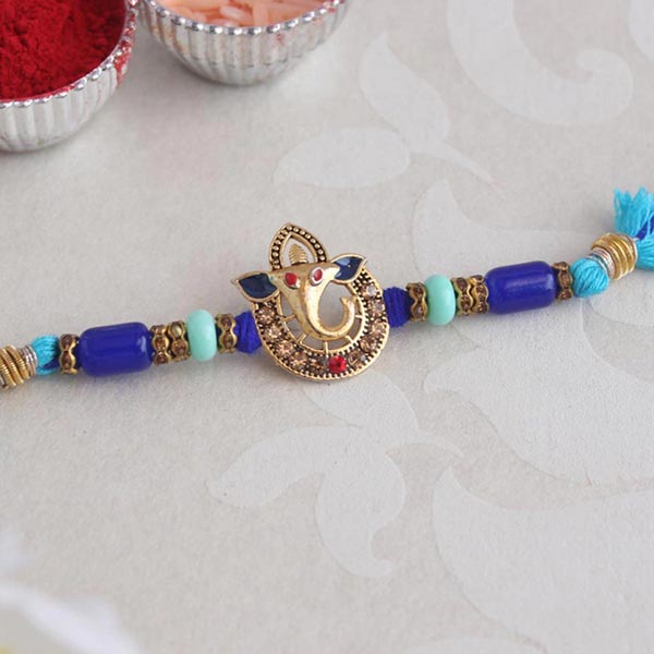 Send Blue Ganesha Rakhi Online