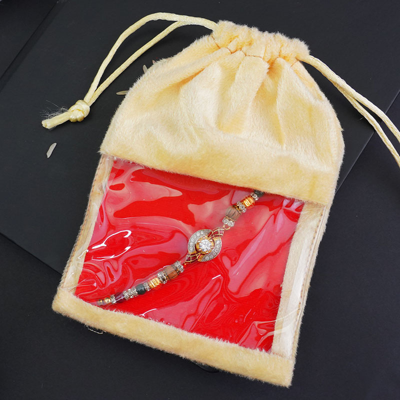 Send Set of Two AD Stone Rakhi Online