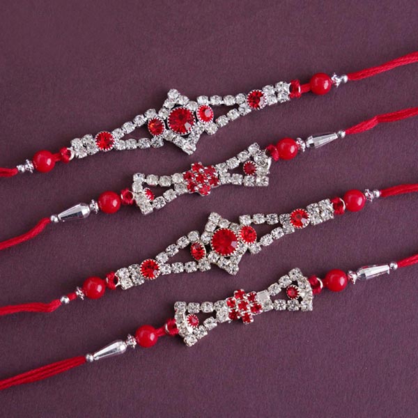 Send Stunning AD Rakhi Set of Four Online