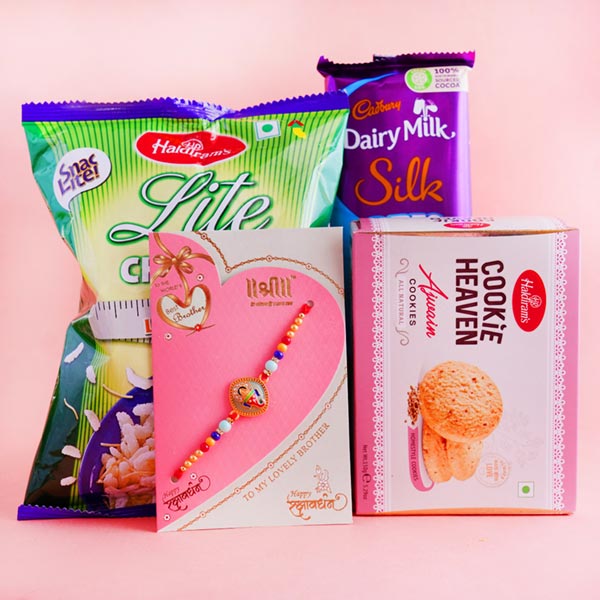 Send Ganesha Rakhi with Delightful Haldiram Snacks Online