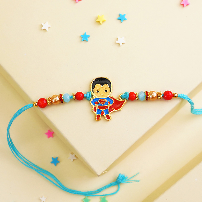 Send Charming Superman Kids Rakhi Online