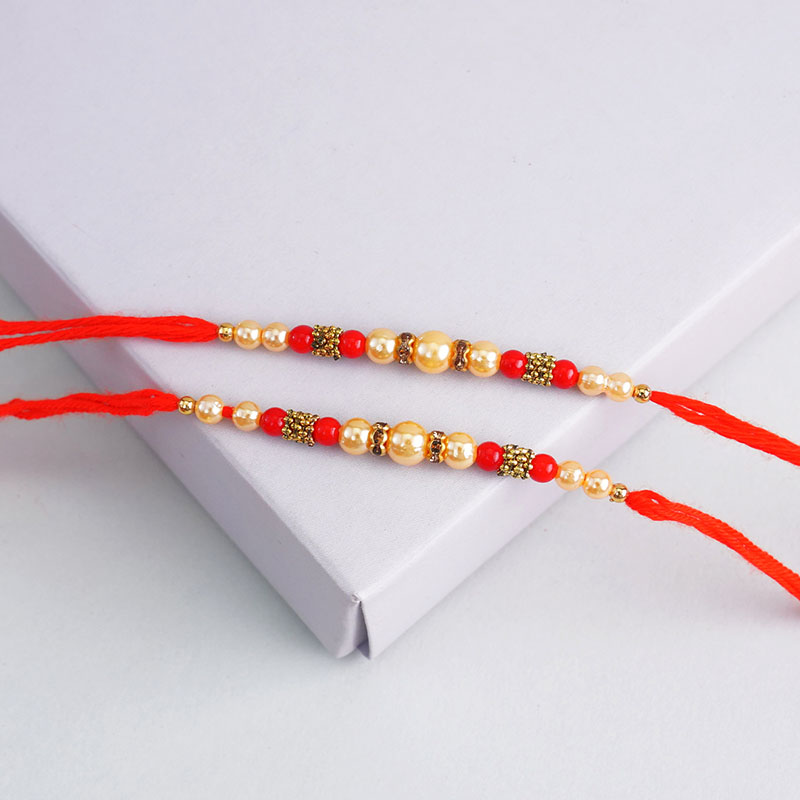 Send One Mahadev Rakhi N Two Pearl Rakhi Online