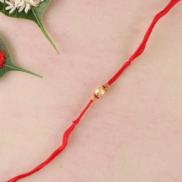 Send White Moti Traditional Rakhi Thread Online