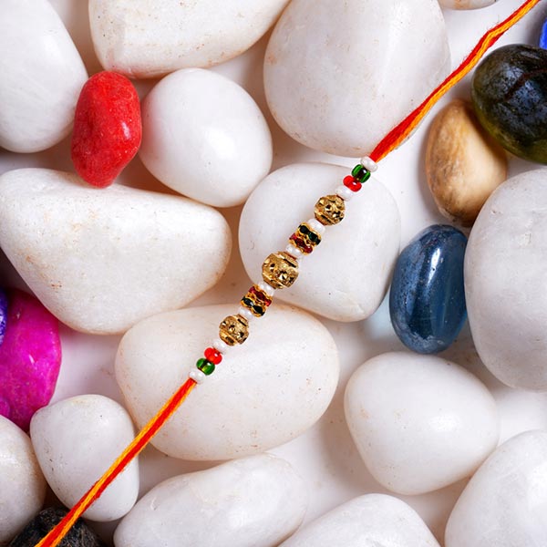 Send Yellow Red Combination Rakhi Online