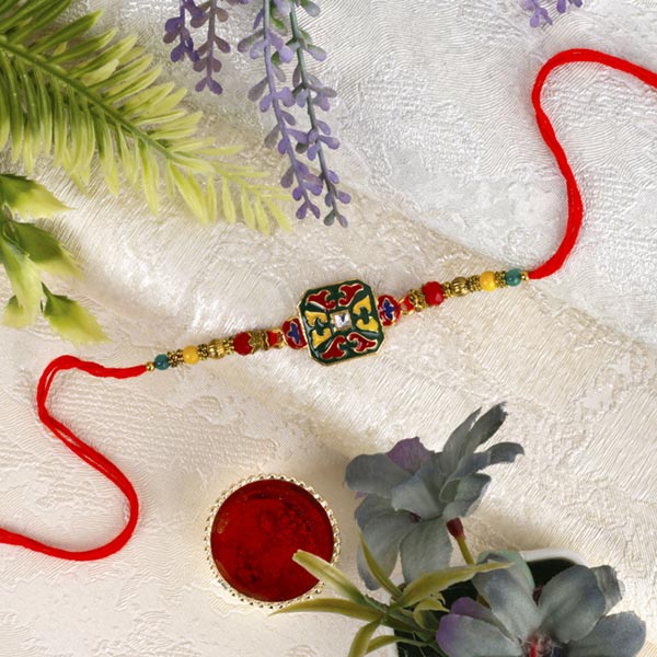 Send Square Designer Rakhi Online