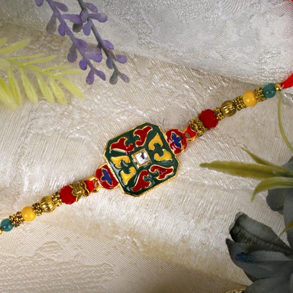 Send Square Designer Rakhi Online